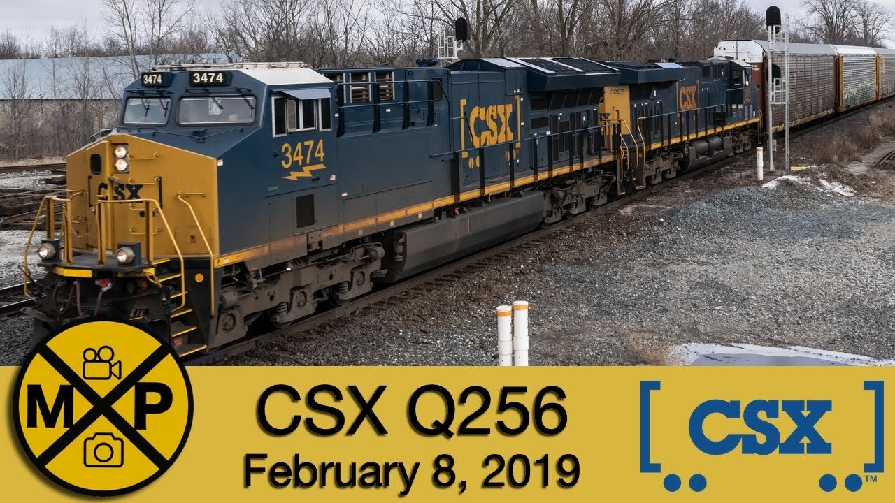 CSX Train Q256 - February 8, 2019 - Marion, Ohio - YouTube