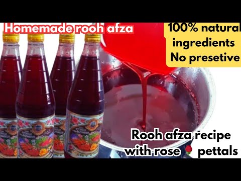 Rooh Afza recipe || How to make Rooh Afza at home||रूह अफ़ज़ा कैसे ...