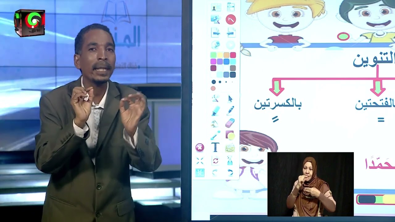 الصف الثاني ابتدائي لغة عربية التنوين - YouTube