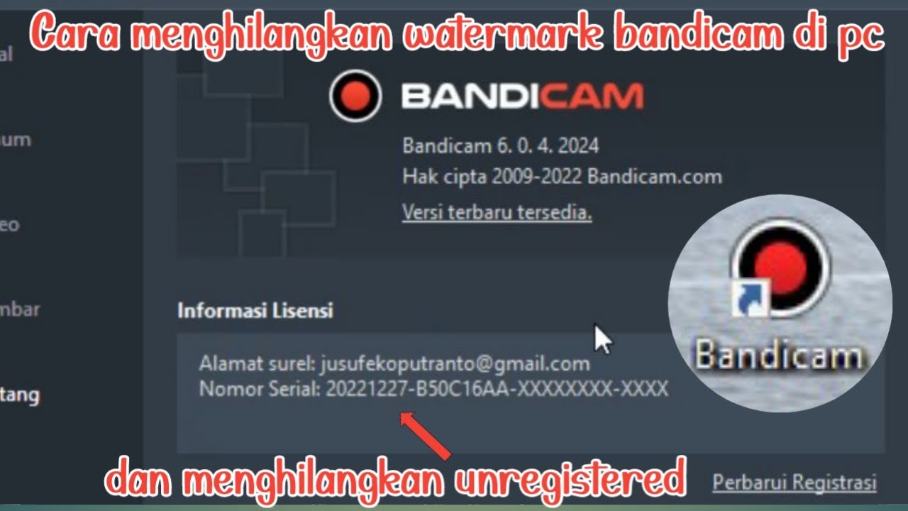 Tutorial Cara Menghilangkan Watermark dan Unregistered Bandicam di PC ...