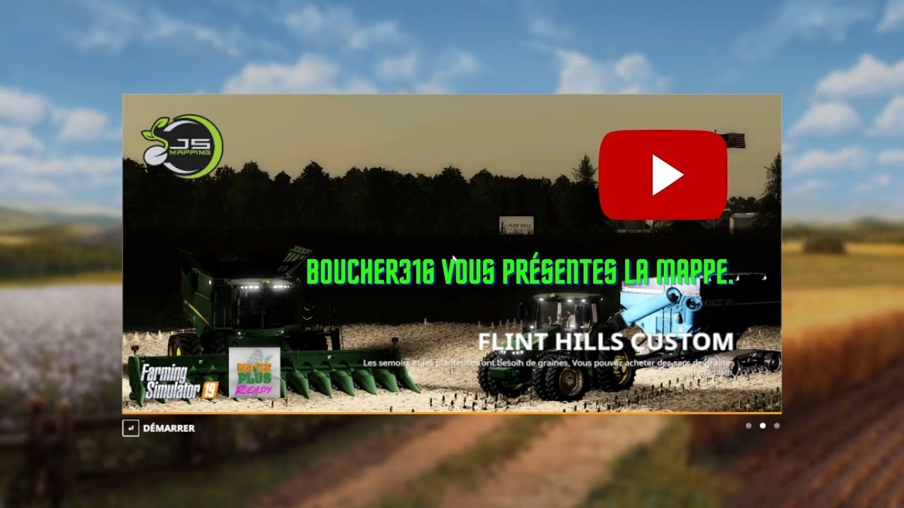 FS19 Présentation Maps Flint Hills Custom - YouTube