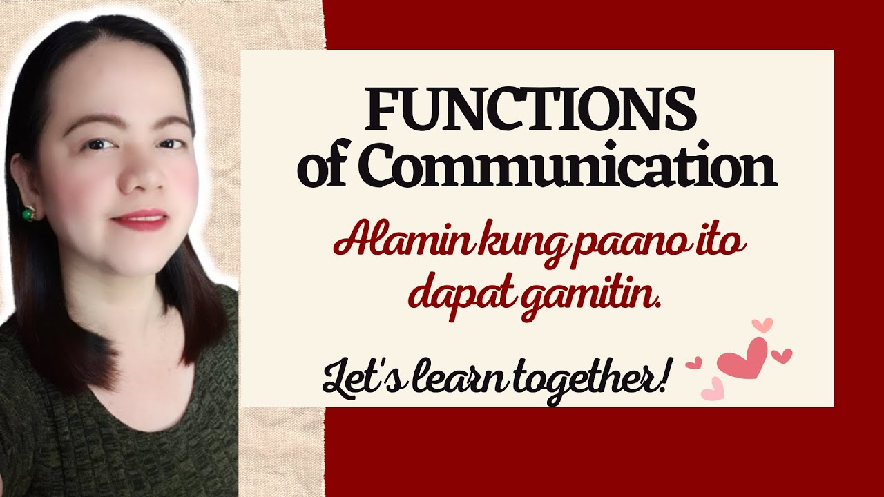 FUNCTIONS OF COMMUNICATION #5purposes #examplesituations - YouTube
