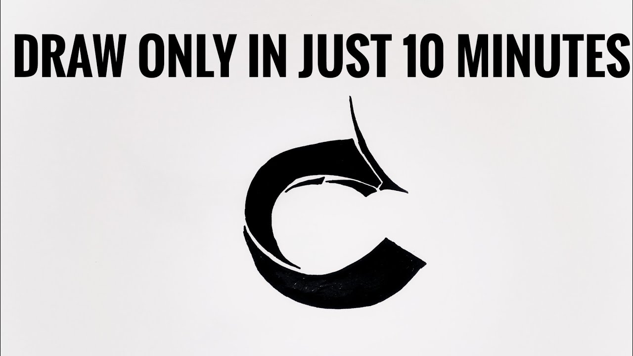 C letter drawing tutorial typography - YouTube