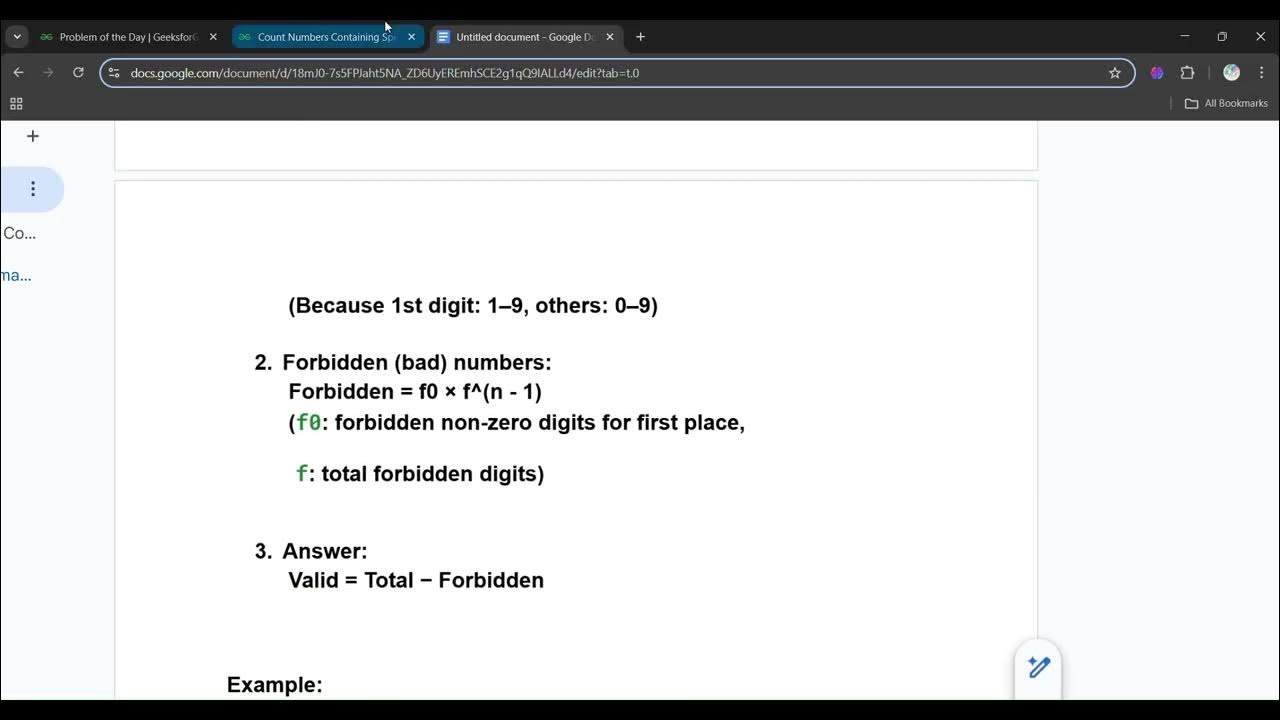 Count Numbers Containing Specific Digits | Super Simple Explanation ...