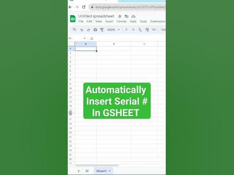 Magic Trick in GSheet | Automatically insert serial number in Google Sheets - YouTube