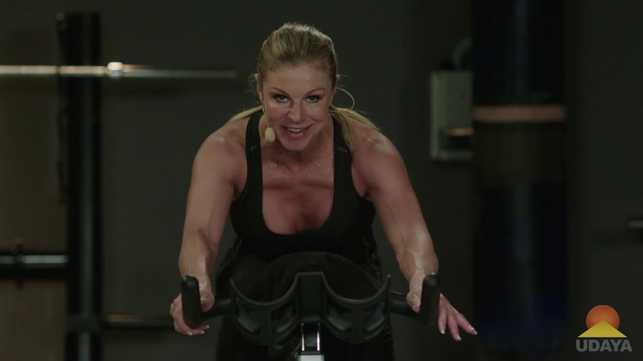 Sharon Polsky, Let's Sprint Home Indoor Cycling I UDAYA.com - YouTube