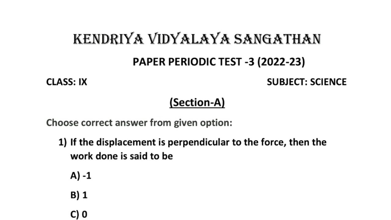 Class 9 Science Periodic Test 3 Question Paper 2022 2023 Pt 3