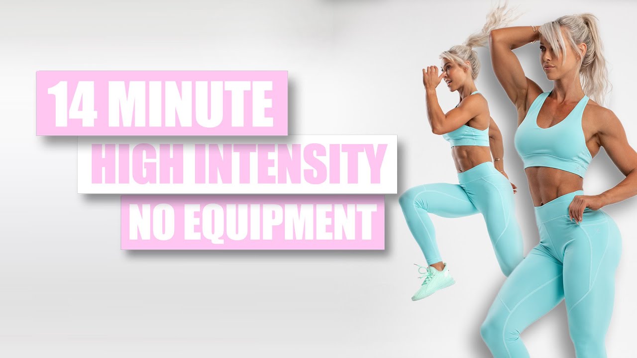 14 Minute HIIT Cardio Workout - Full Body - NO Equipment Needed | Holly ...