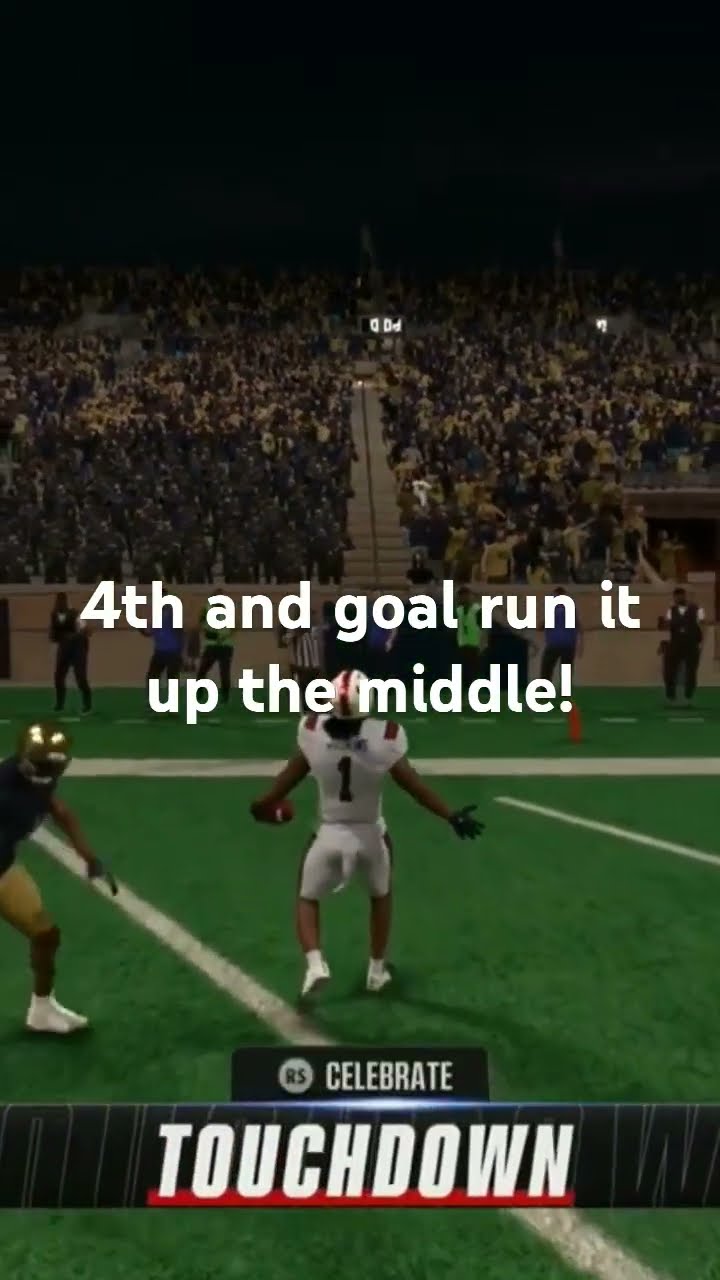 4th and goal run it up the middle! #collegefootball - YouTube