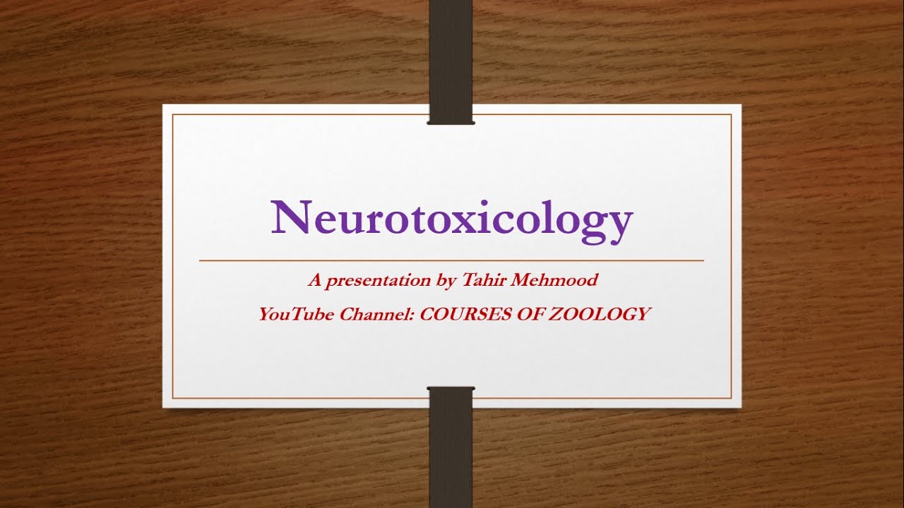 neurotoxicology(effects of toxicants on nervous system) - YouTube