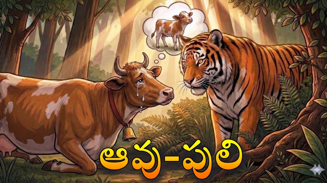 యుద్ధం చేయకుండానే ఆవు పులిని ఎలా గెలిచింది? | Telugu Stories - Aavu ...