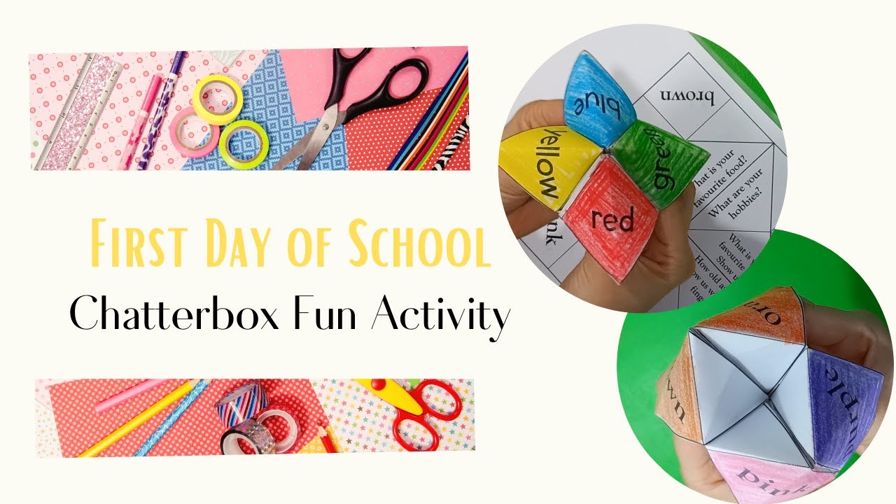 Back to School- Get to Know You Activity | How to make Chatterbox - YouTube