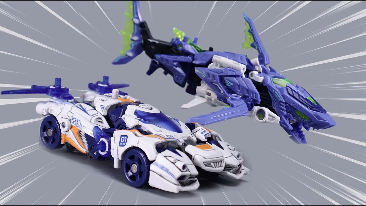 52TOYS Beastdrive BD-01/02 Wheel Raptor and Hydro Bullet Shark quick ...