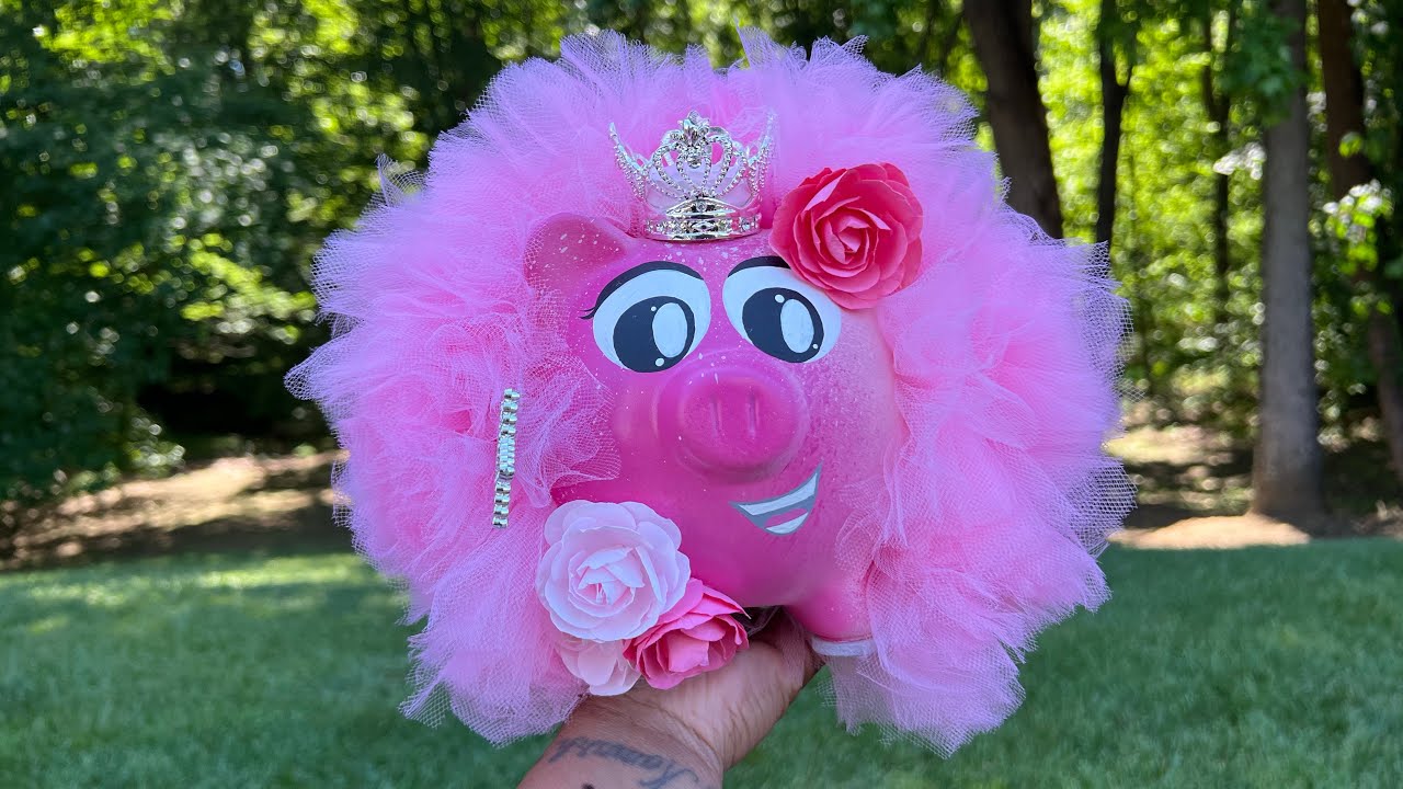Custom Hand Painted Princess Piggy Bank - YouTube
