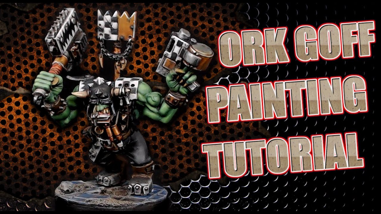 Ork Goff Painting Tutorial Checks Tips - YouTube