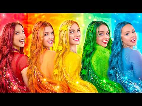 Rainbow Girls in Real Life! Meeting All The Colors Girls