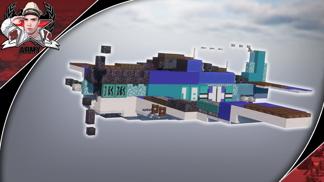 Minecraft: WW2 F6F "Hellcat" | Fighter Tutorial (In-Flight Version) - YouTube