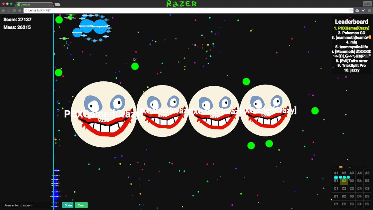 Solo Germs.io Takeover|Popsplit!?!? - YouTube