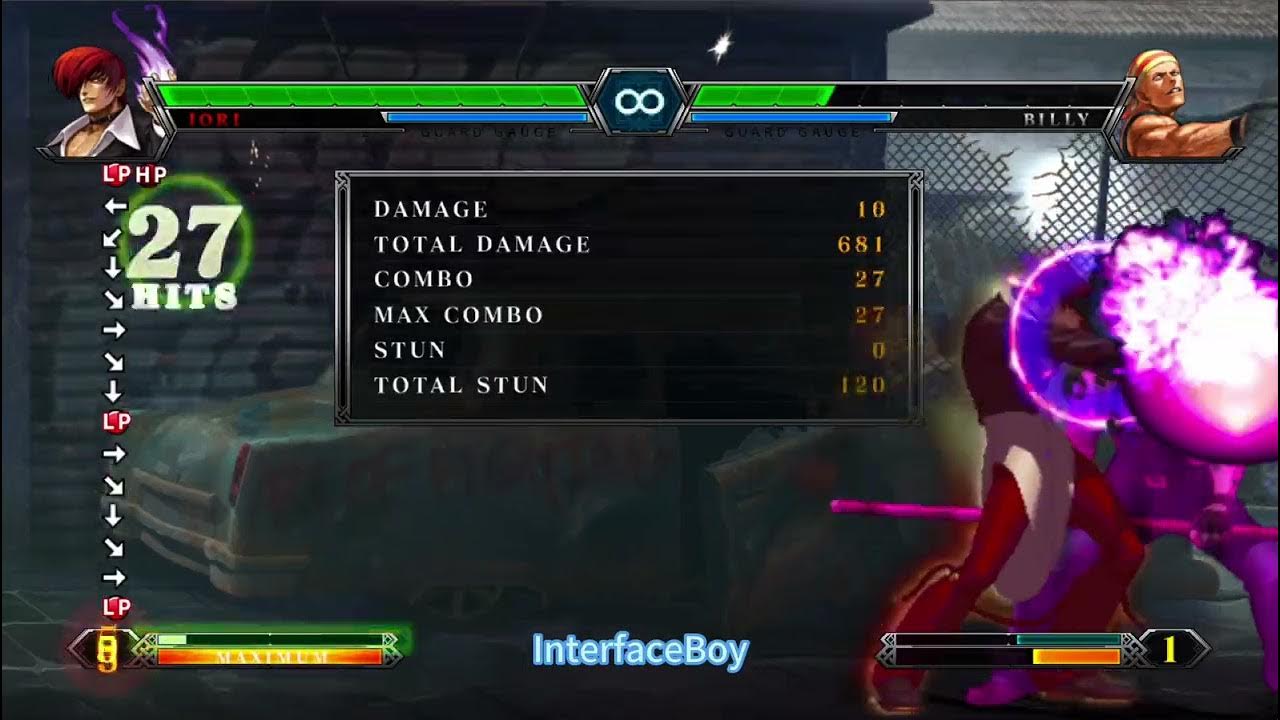 KOF XIII Flame Iori (5 Bar Death Combo) - YouTube
