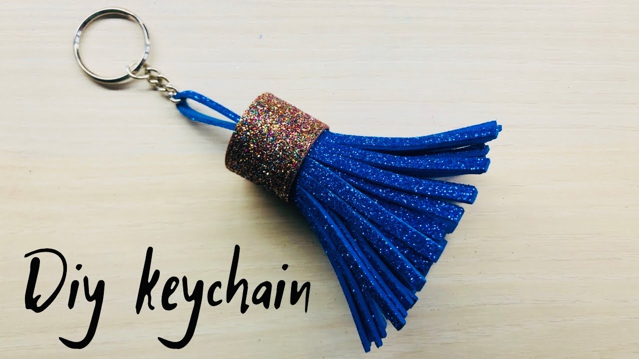 How to make keychain || diy key keychain || Easy foam sheet craft ...