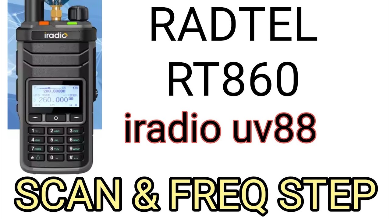 Radtel 860 / iRadio UV88 - How to Scan & Freq Steps - YouTube