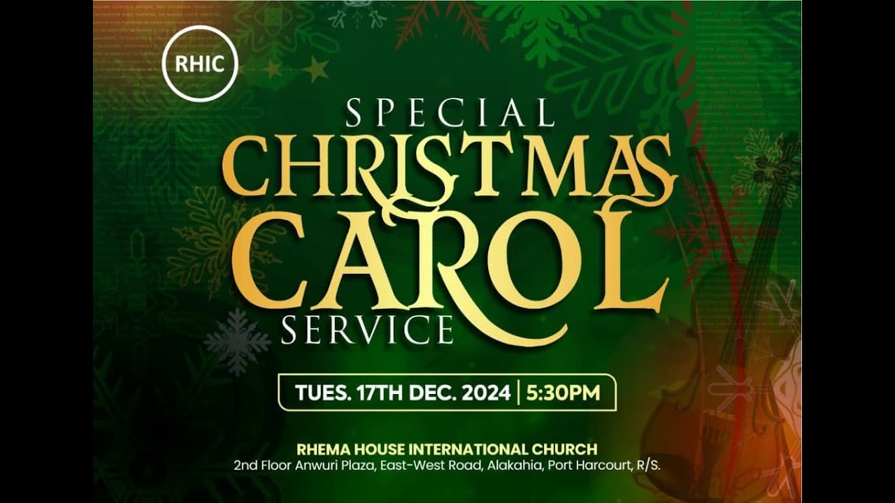 WELCOME TO OUR SPECIAL CHRISTMAS CAROL SERVICE | 17/12/2024 - YouTube