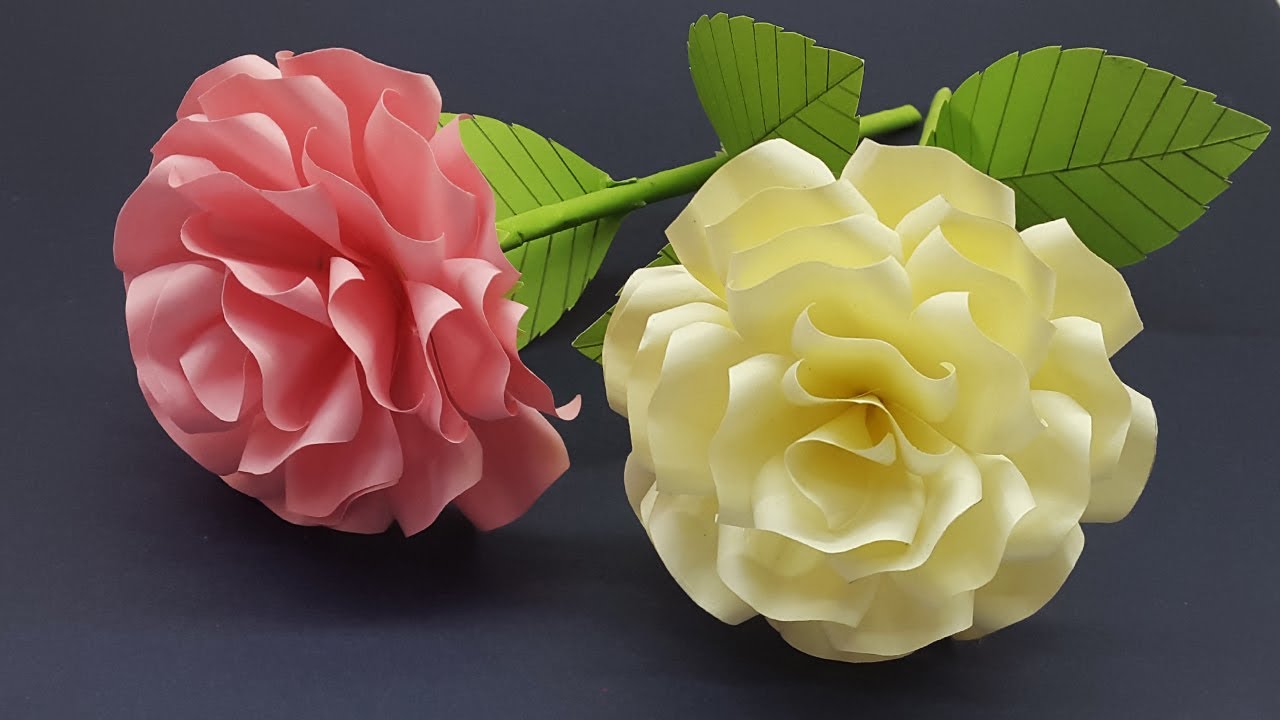 How to Make Paper Roses 🌹 DIY Paper Rose - YouTube