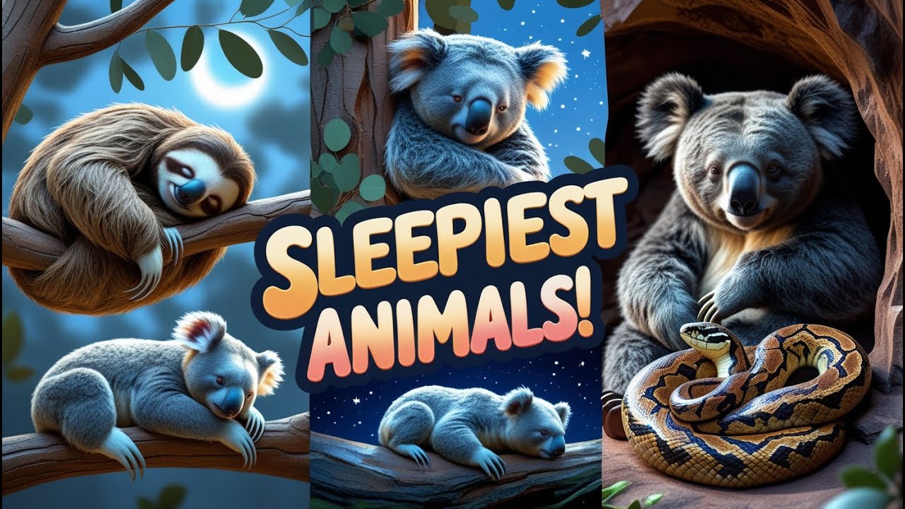😴🐨 Sleepy Time! | Meet the Animals That Sleep the MOST! 🐻🛌 - YouTube