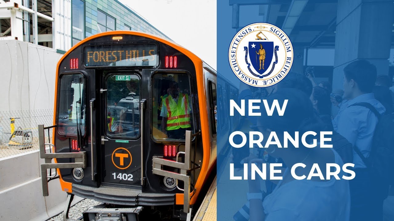 First New MBTA Orange Line Cars Enter Passenger Service - YouTube
