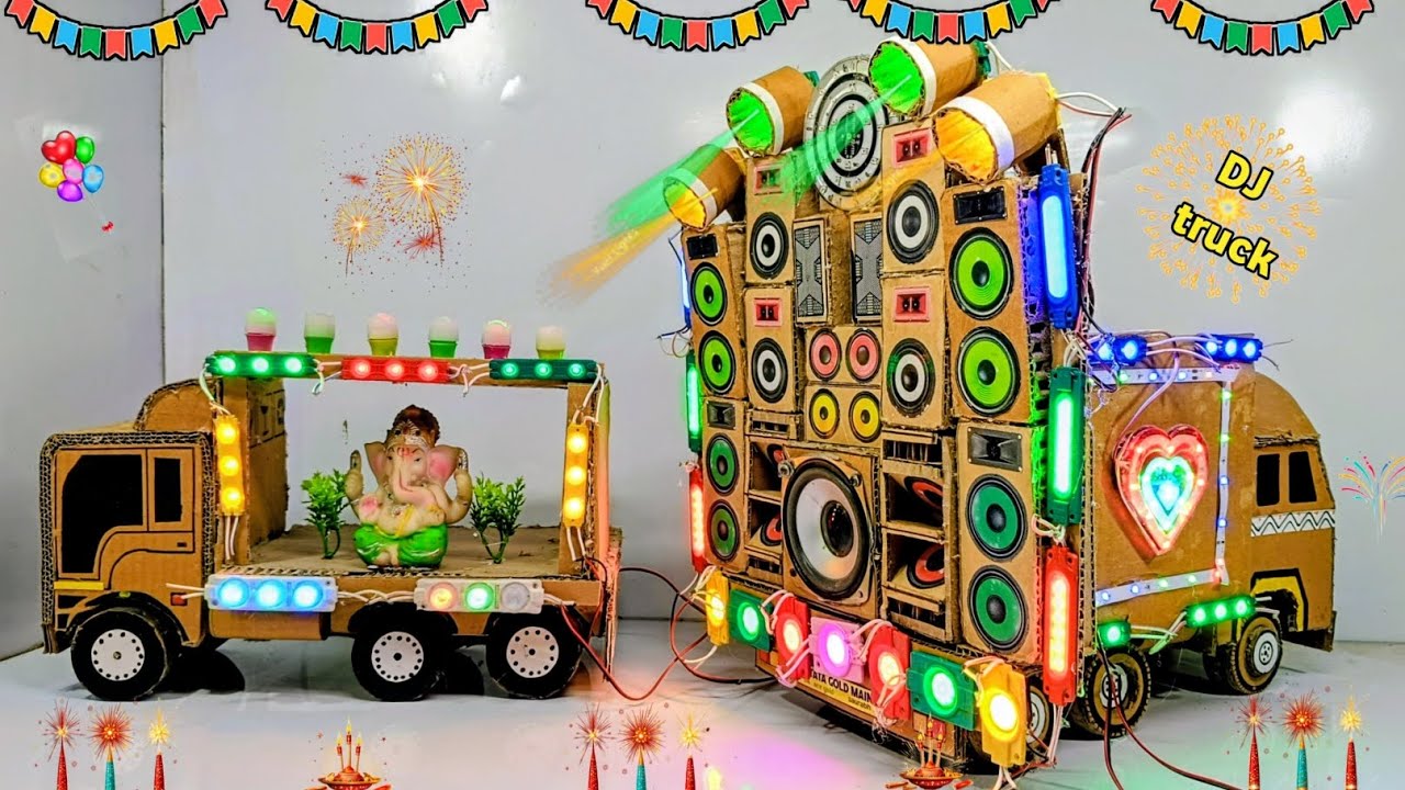 Mini DJ lightning setup truck| how to make DJ lightning setup At-home ...