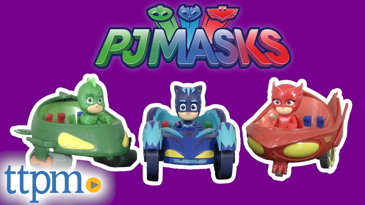 PJ Masks Cat-Car, Owl Glider, and Gekko-Mobile from Just Play - YouTube