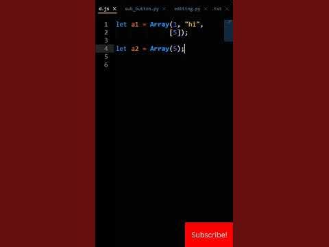 How To Create Array In Javascript - Youtube
