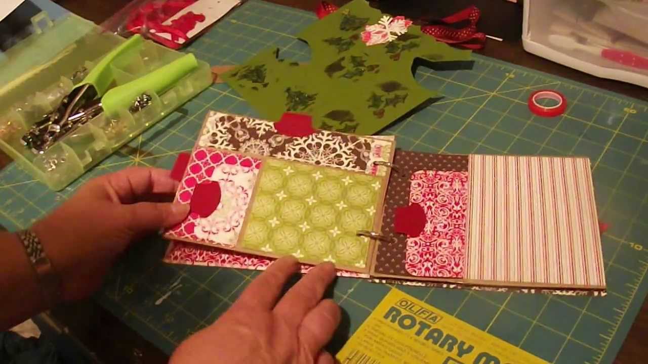 Paper bag Christmas Mini Album Tutorial - YouTube