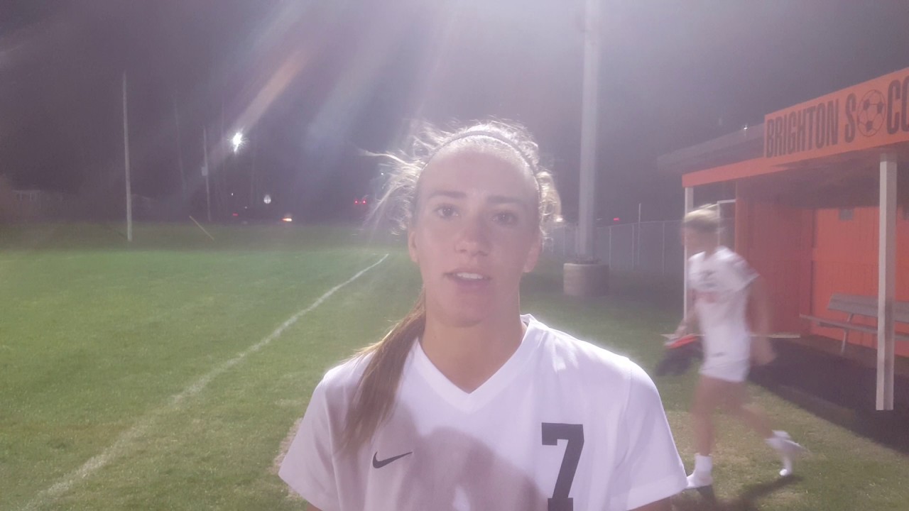 Brighton Girls Soccer's Emma Shinsky on Victory Against Pinckney - YouTube