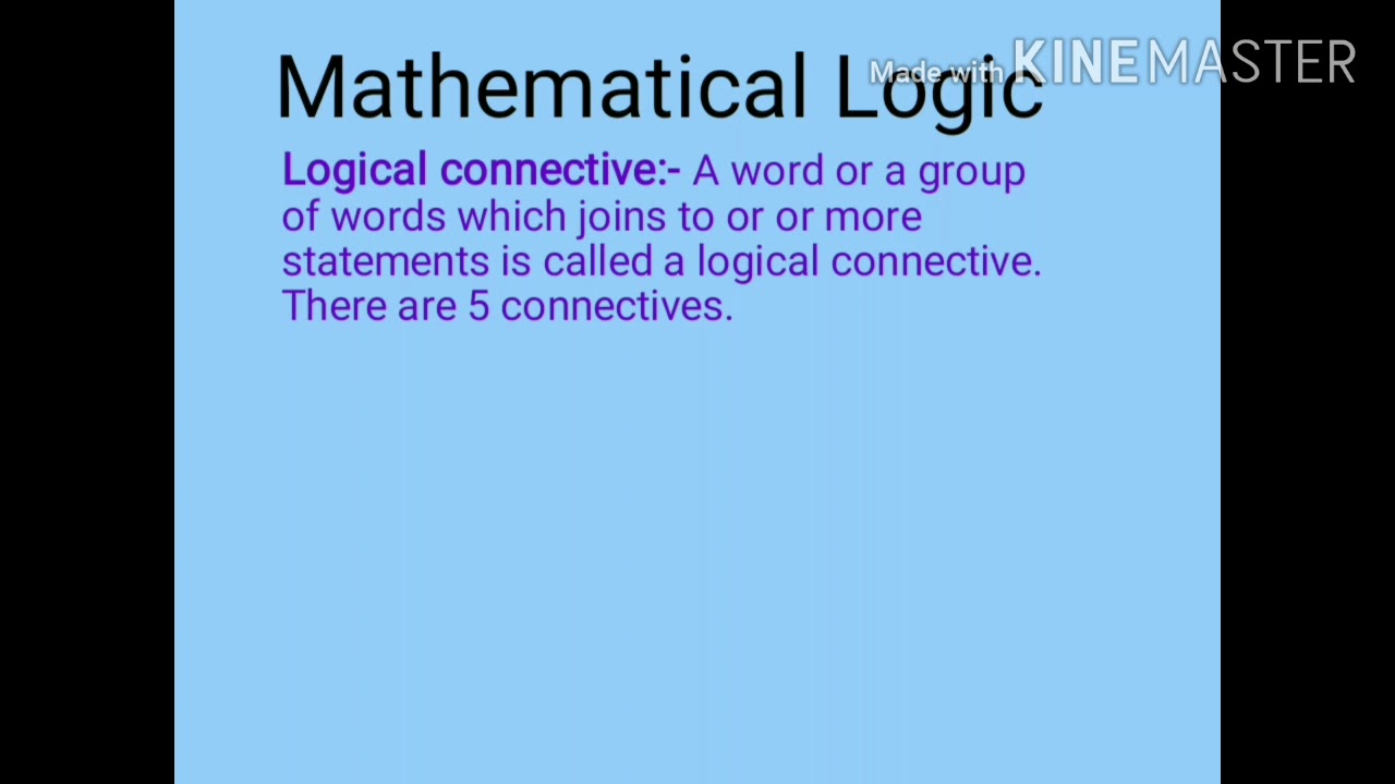 Logical connective PPT - YouTube