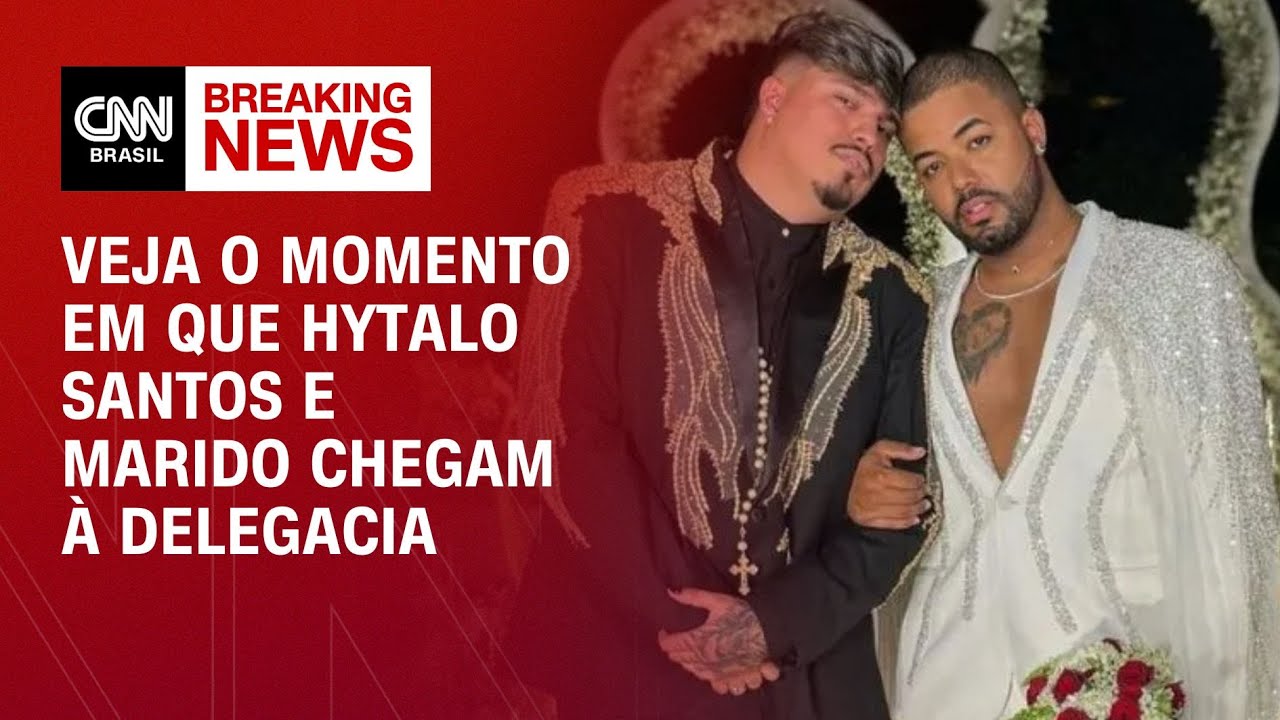 Veja o momento em que Hytalo Santos e marido chegam à delegacia em SP ...