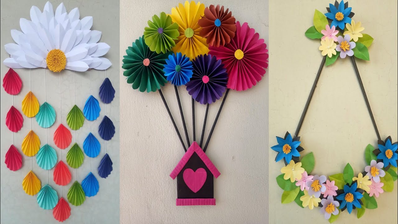 3 unique paper wallhanging/Wallcraft for home decoration/Diy wall decor ...