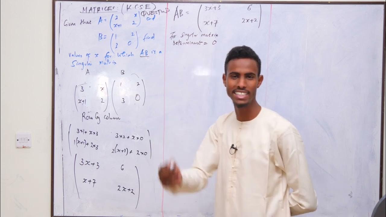 MATRICES----SINGULAR MATRIX - YouTube