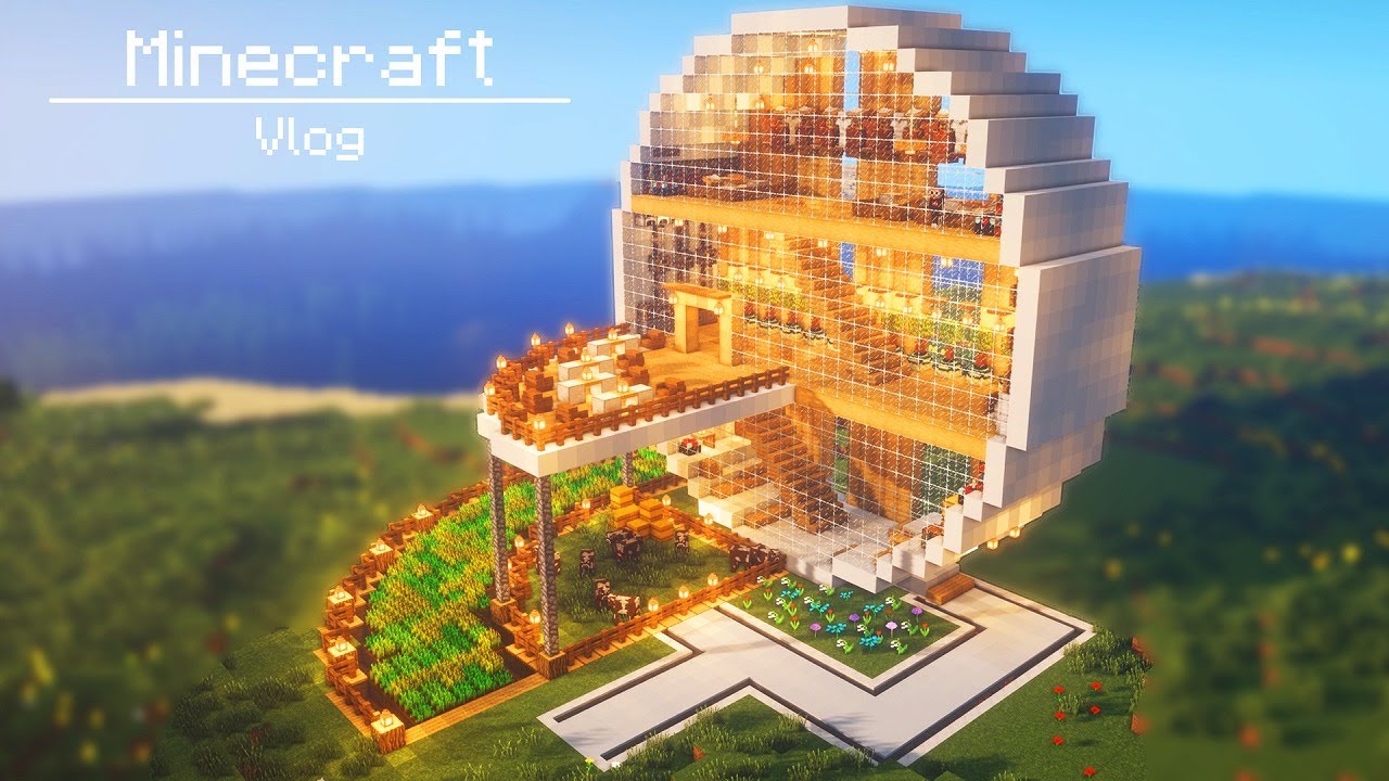 Minecraft Vlog : How to build A House Like an Egg Minecraft tutorial ...