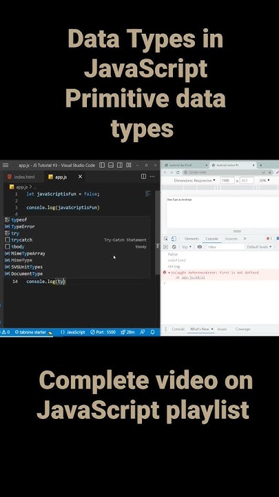 Data Types In Javascript Primitive Data Types Javascript Youtubeshorts Javascriptforbeginners