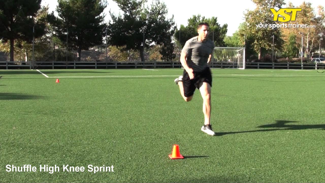 Shuffle High Knee Sprint - YouTube