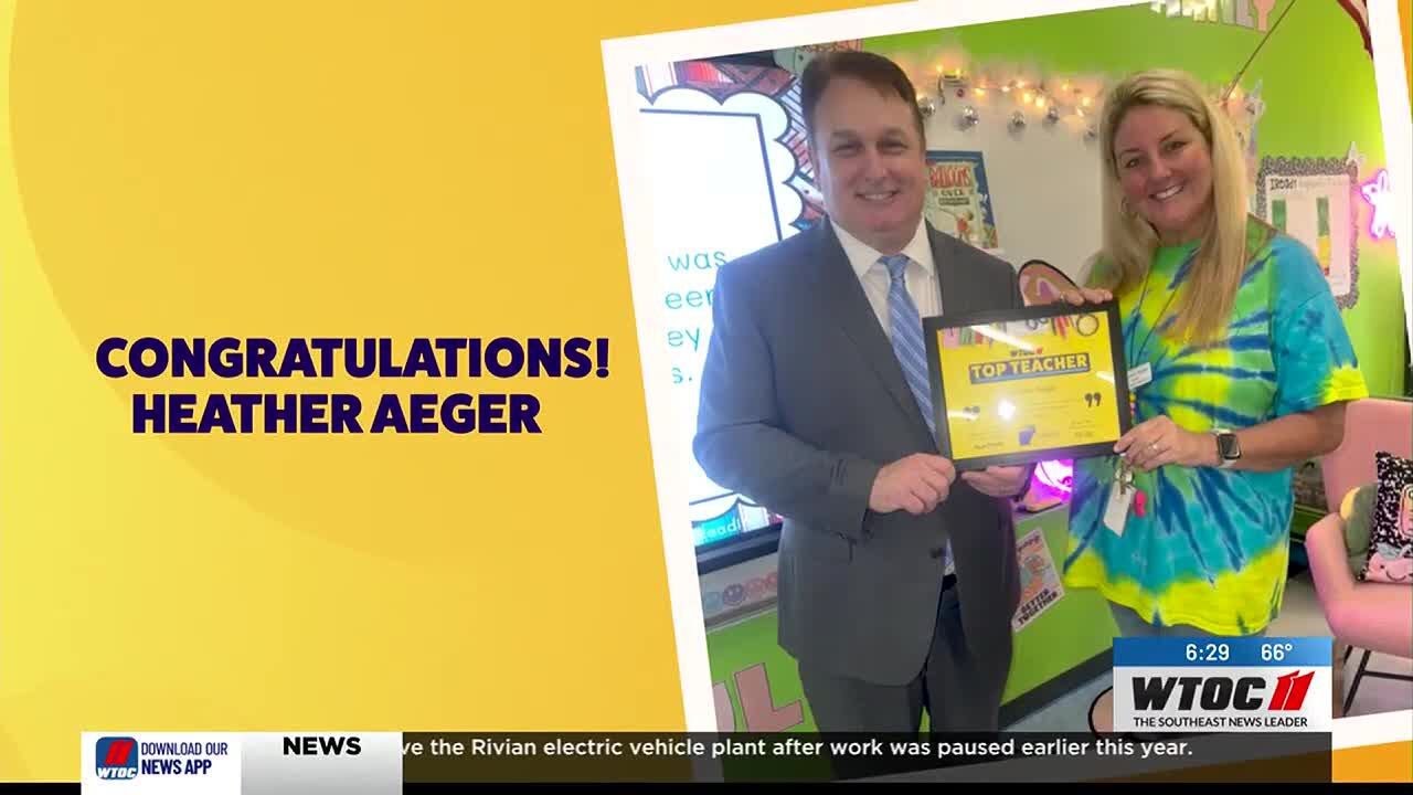 WTOC Top Teacher: Heather Aeger - YouTube