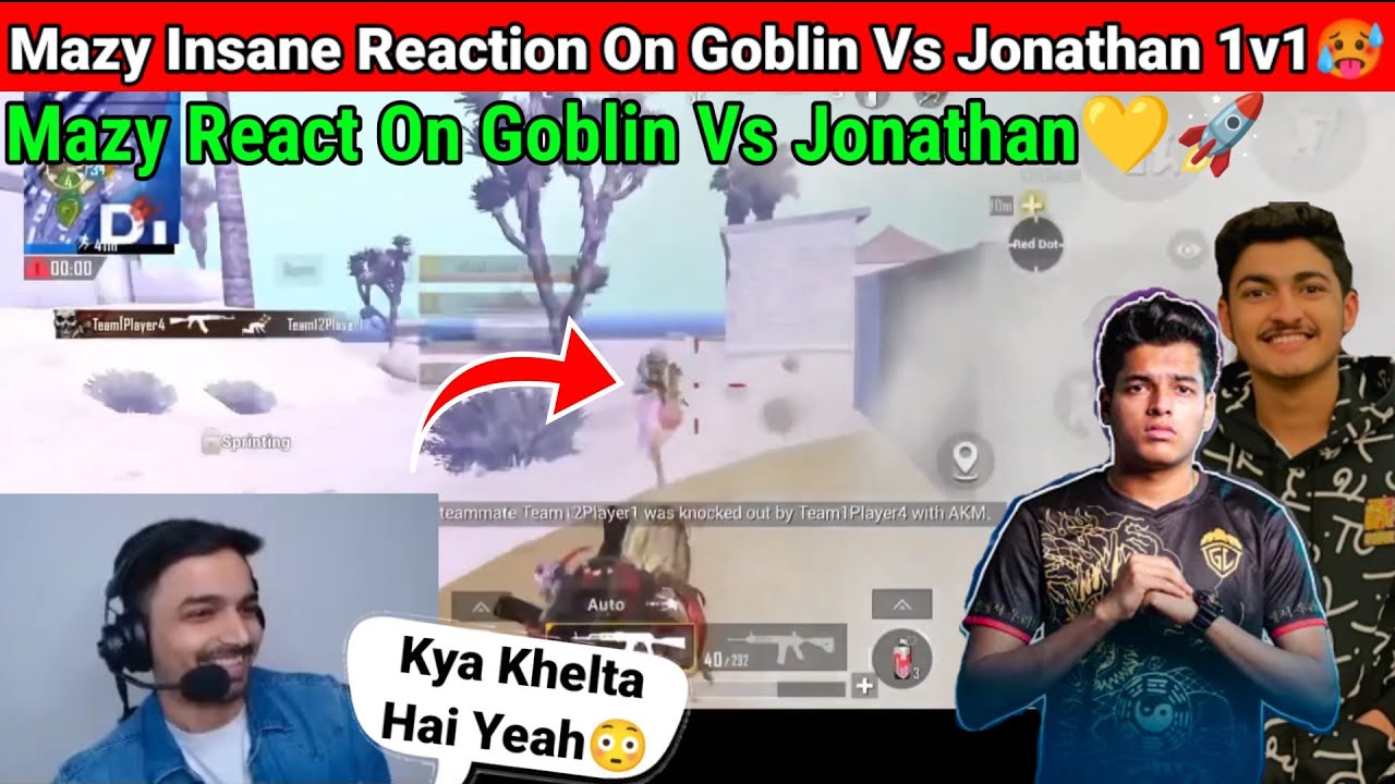 Mazy React On Soul Goblin Vs Jonathan 1v1 Fight In Miramar😳Mazy About Jonathan & Goblin🥵💛🚀 - YouTube