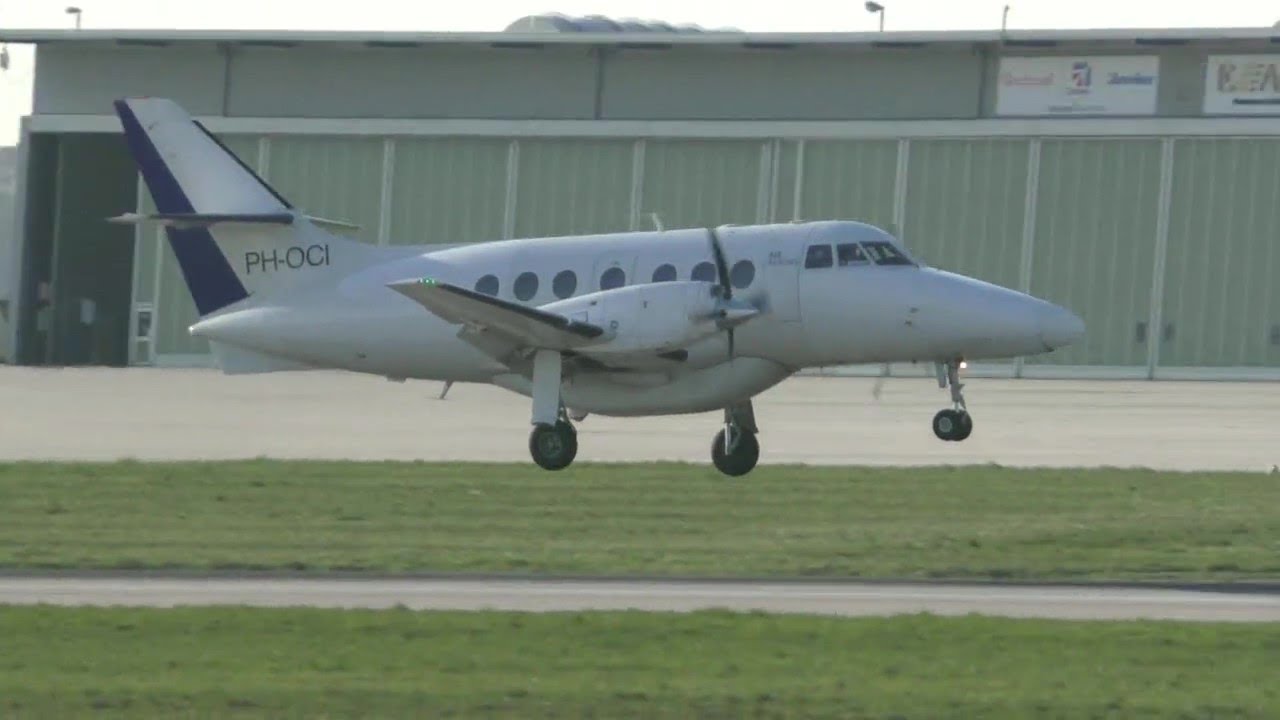 AIS Airlines BAe Jetstream 32 Landing at Stuttgart Airport - YouTube