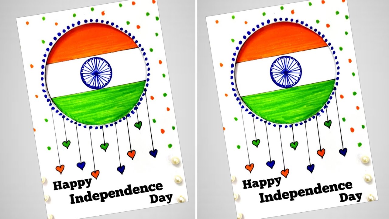 15 August Greeting Card || Independence Day Card Making Ideas || DIY ...