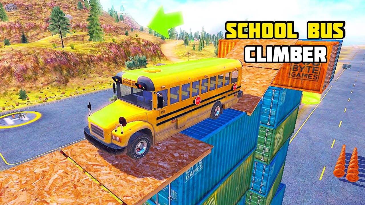 FUNNY CLIMBER CHALLENGE WITH SCHOOL BUS | OFF THE ROAD OPEN WORLD ...