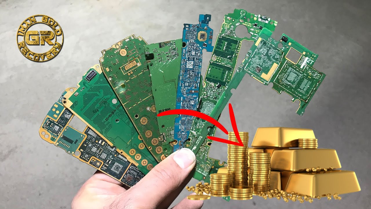 Gold Recovery From 3.5 KG Mobile Phone Circuit Boards | Recover Gold ...