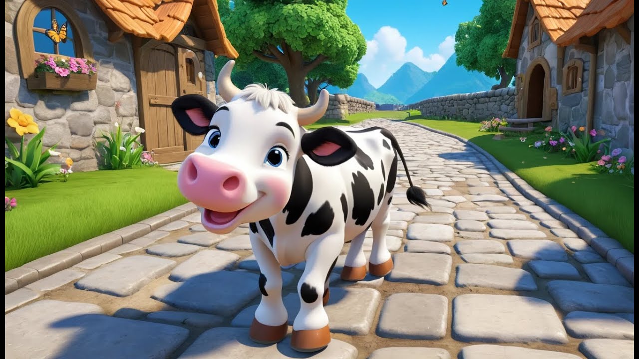 Baby Cow Goes Moo Moo Moo | Adorable Cow Song for Kids | Fun Nursery ...