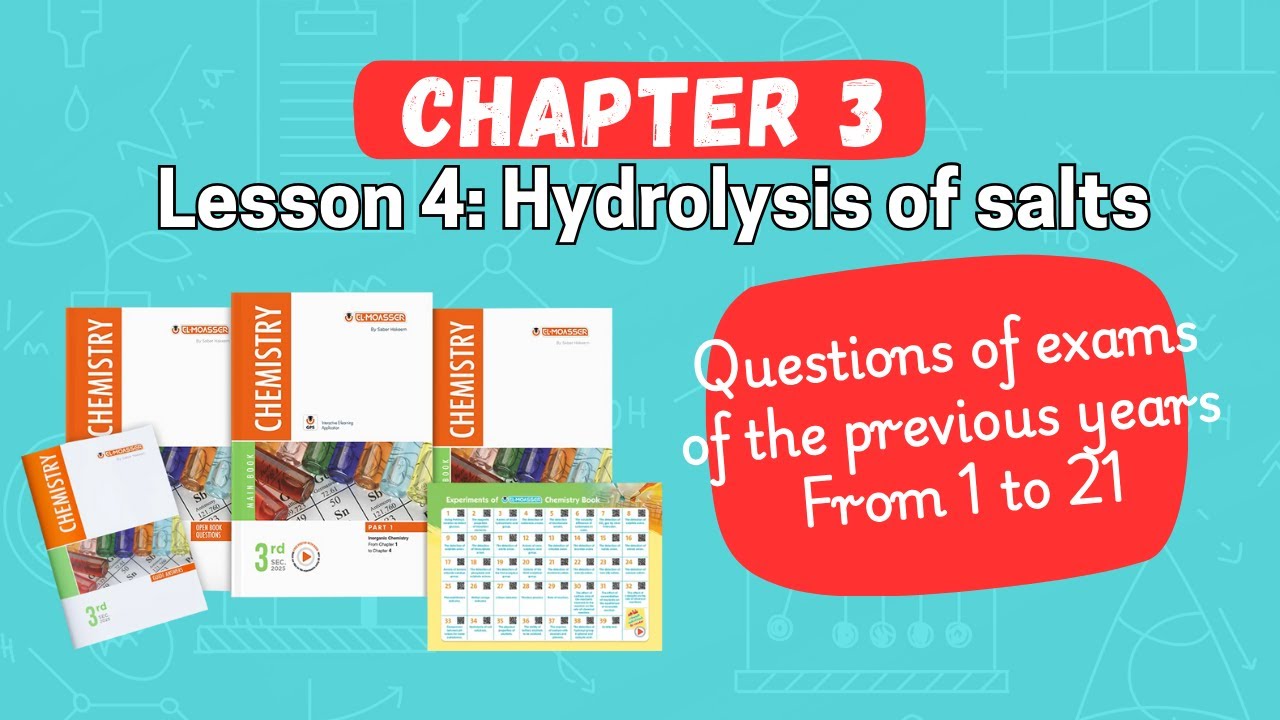 Chem sec 3 | EL-MOASSER | chapter 3 l Lesson 4: exams of previous years ...