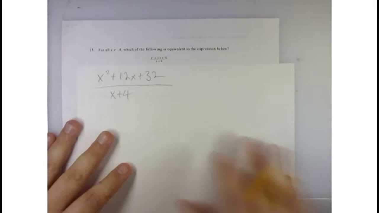 Compass Math Placement Practice Problem A13 - YouTube